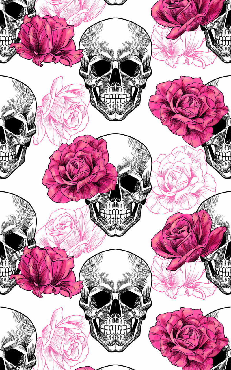 Skull And Roses Aesthetic Wallpapers - Wallpaper Cave