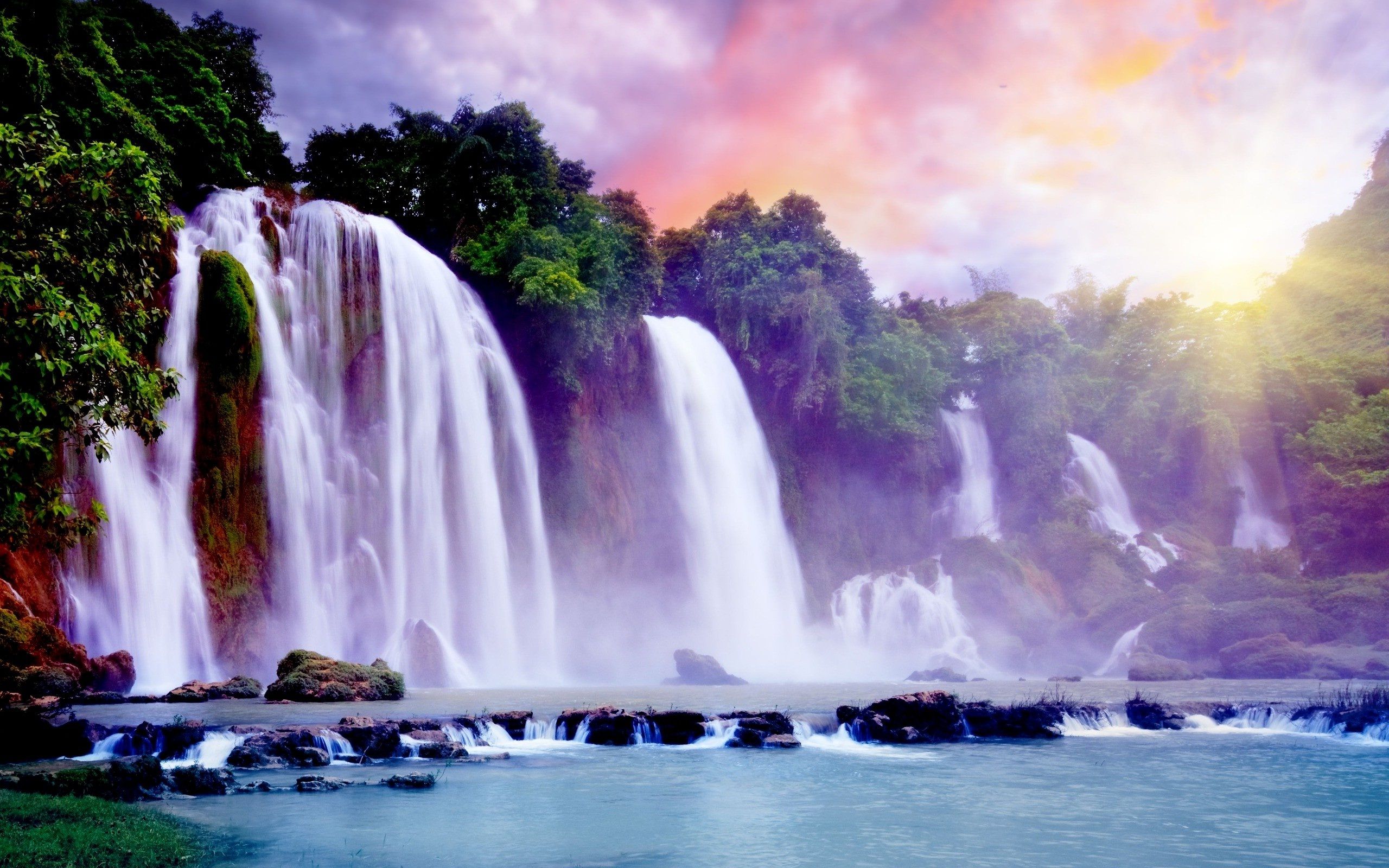 Pink Waterfall Wallpapers - Wallpaper Cave