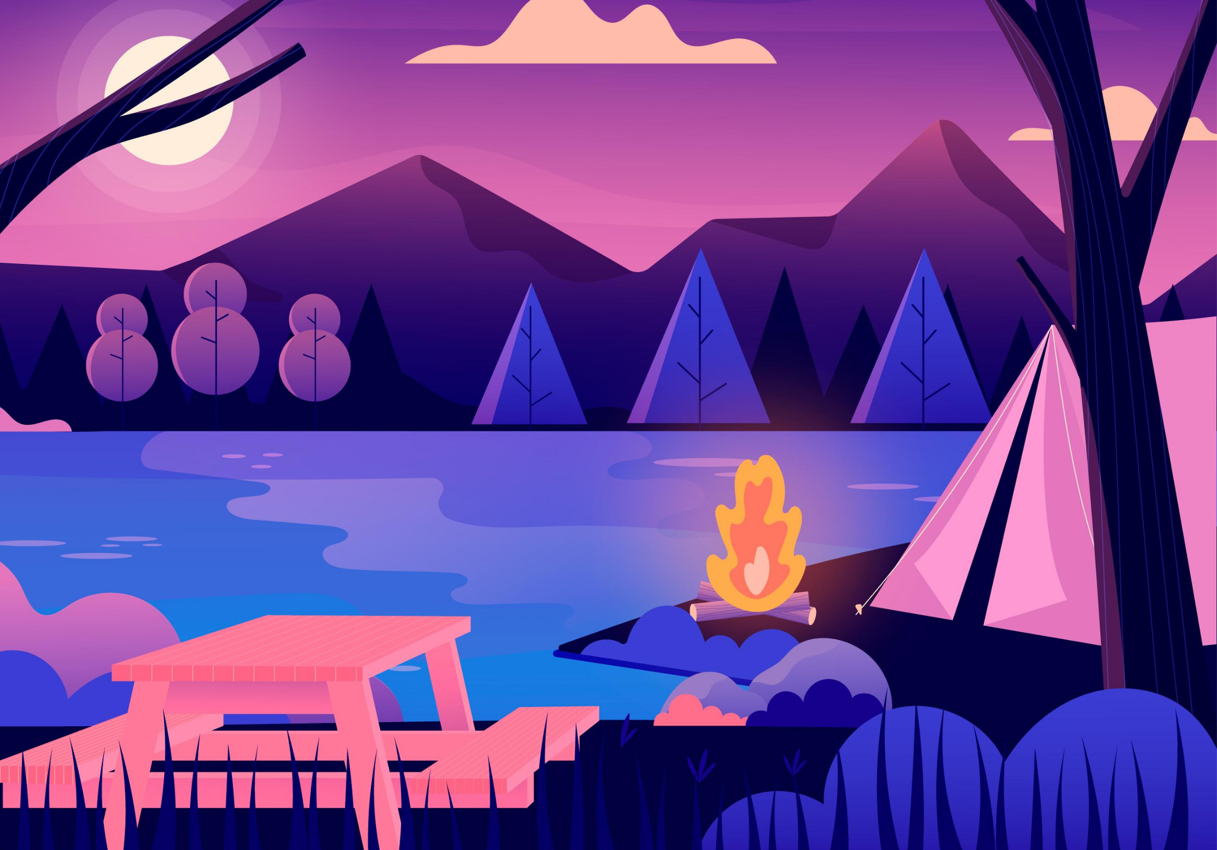 Flat Art Wallpapers - Wallpaper Cave