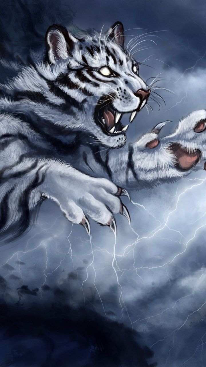 Tiger In The Storm Wallpapers - Wallpaper Cave