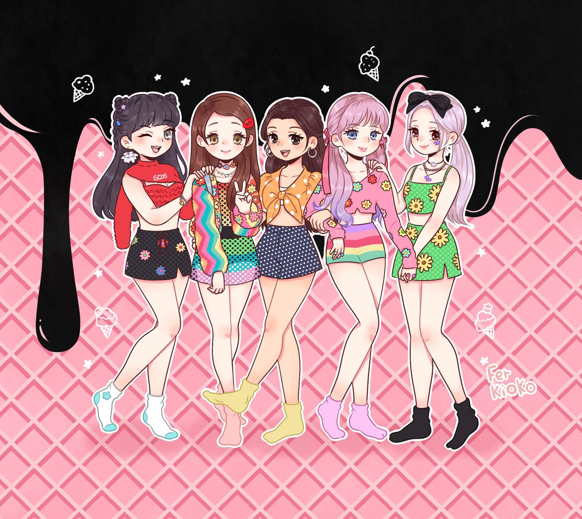 Blackpink Cute Cartoon 2022 Wallpapers - Wallpaper Cave