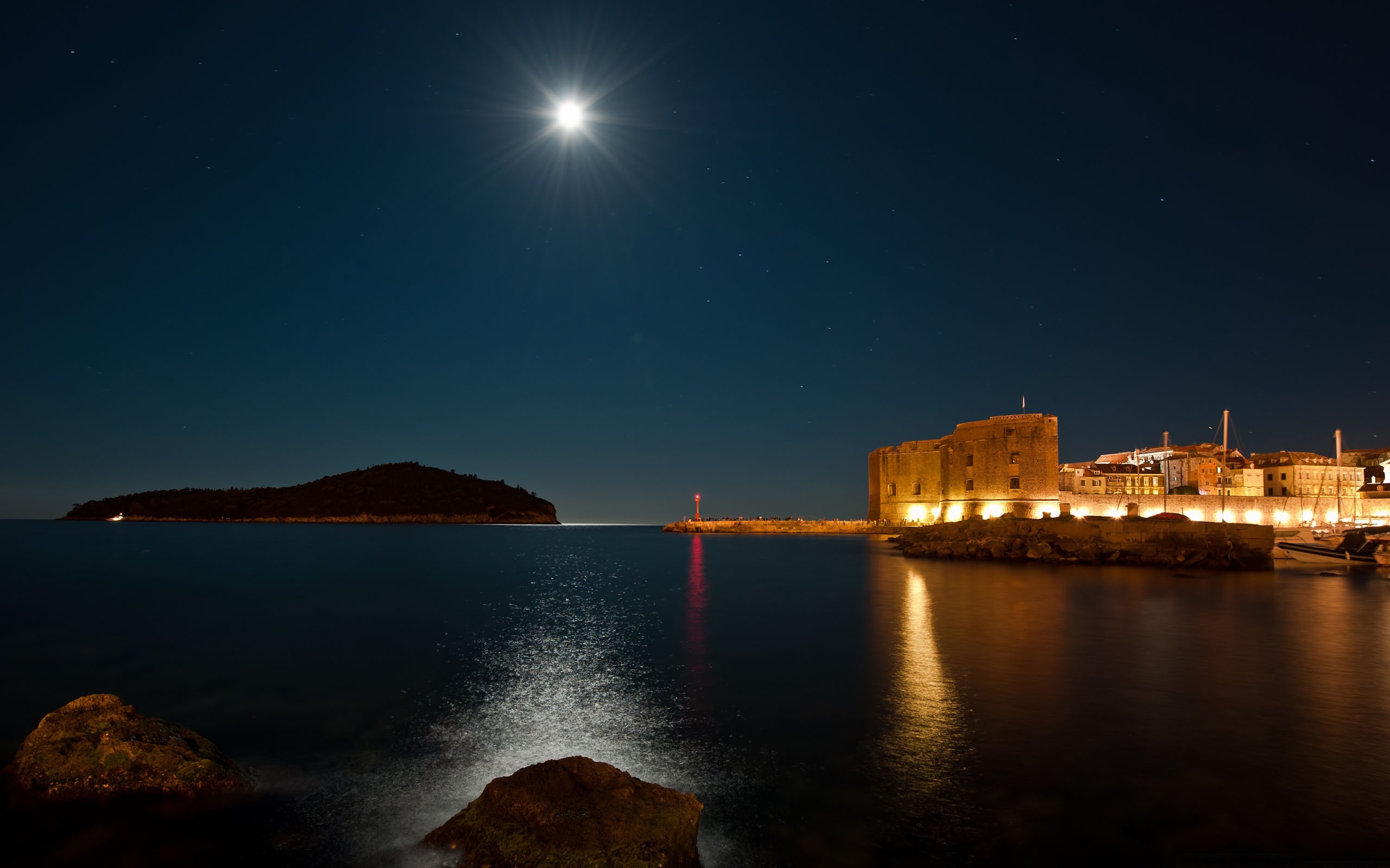 Sea At Night Wallpapers - Wallpaper Cave