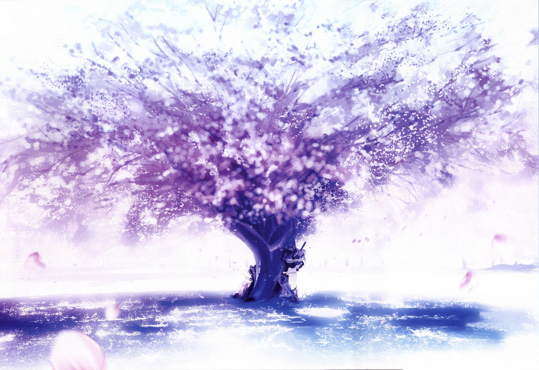Aesthetic Sakura Tree Anime Wallpapers - Wallpaper Cave