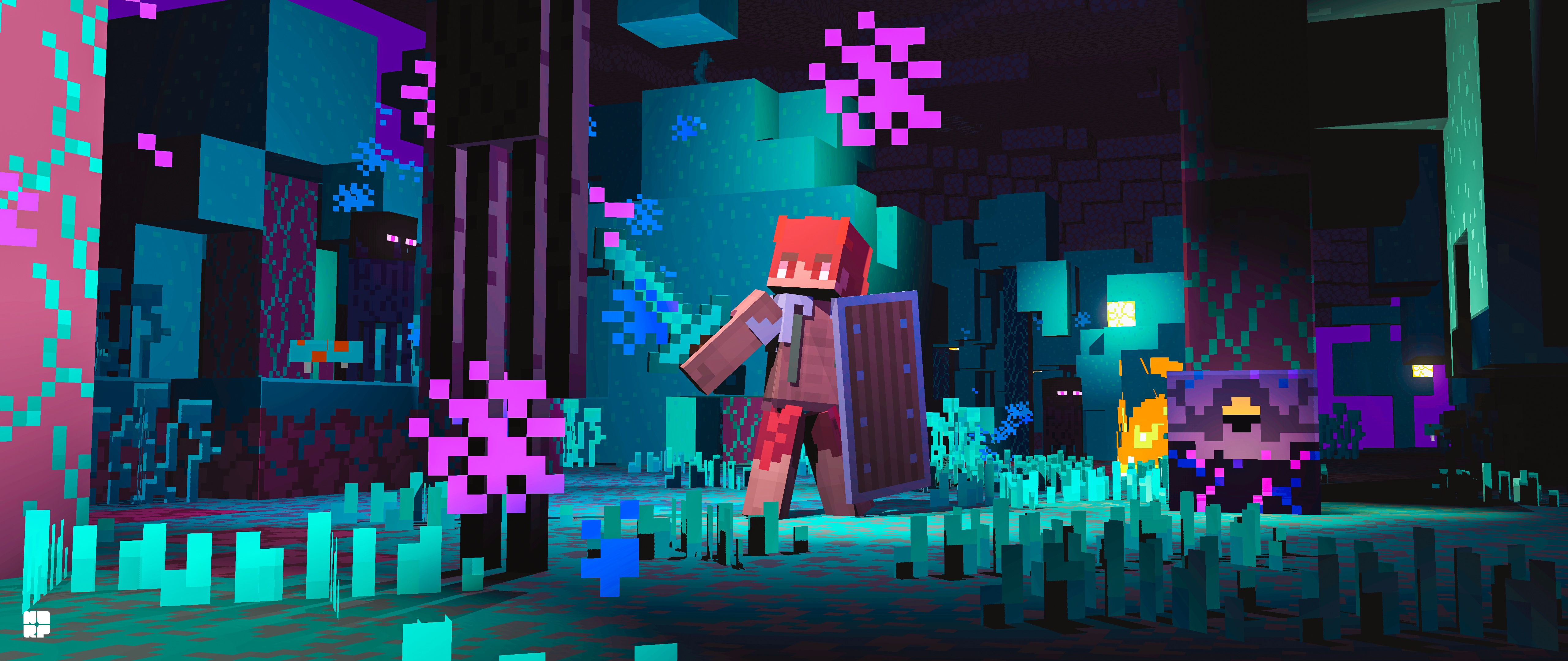 Minecraft Warped Forest Wallpapers - Wallpaper Cave