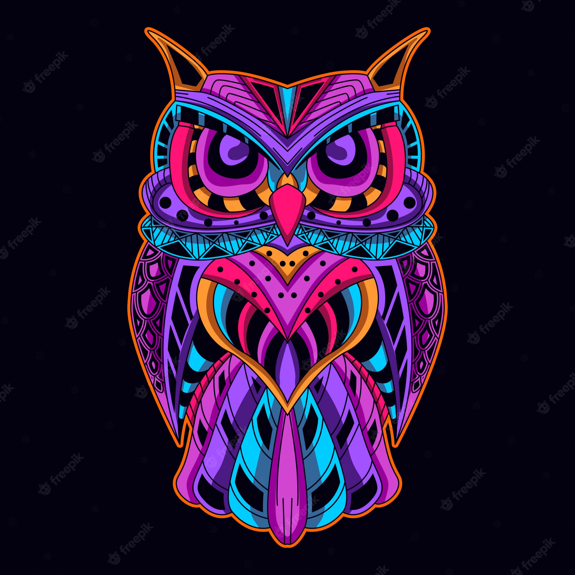 Neon Owl Wallpapers - Wallpaper Cave