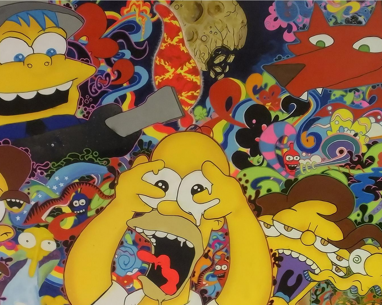 The Simpsons Trippy Aesthetic Wallpapers - Wallpaper Cave