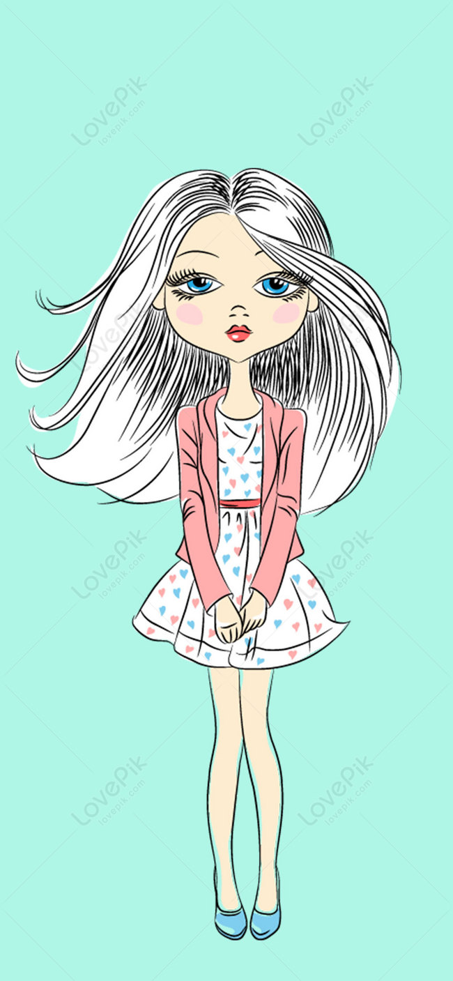 Mobile Cute Girl Cartoon Wallpapers - Wallpaper Cave