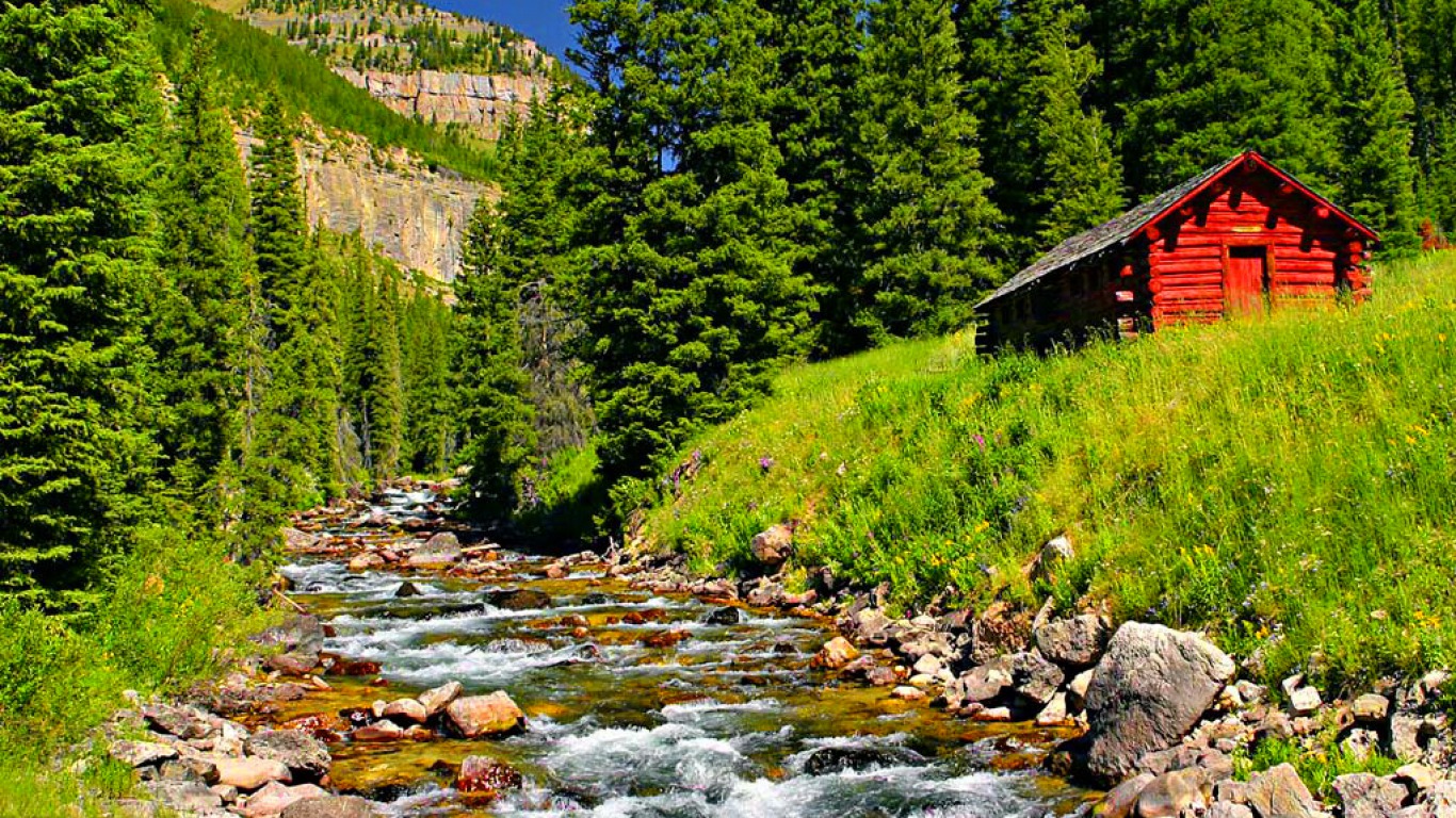 River Cabins Wallpapers - Wallpaper Cave