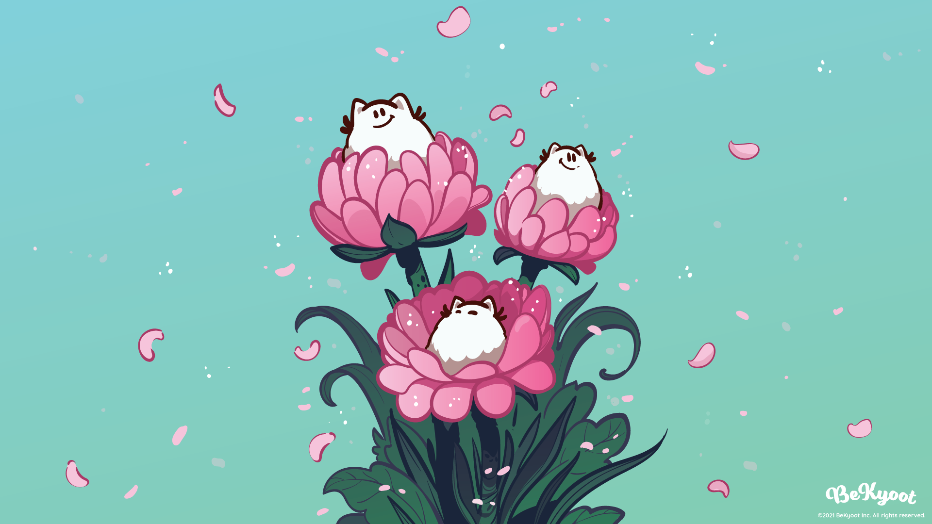 Kawaii Cat Spring Wallpapers - Wallpaper Cave
