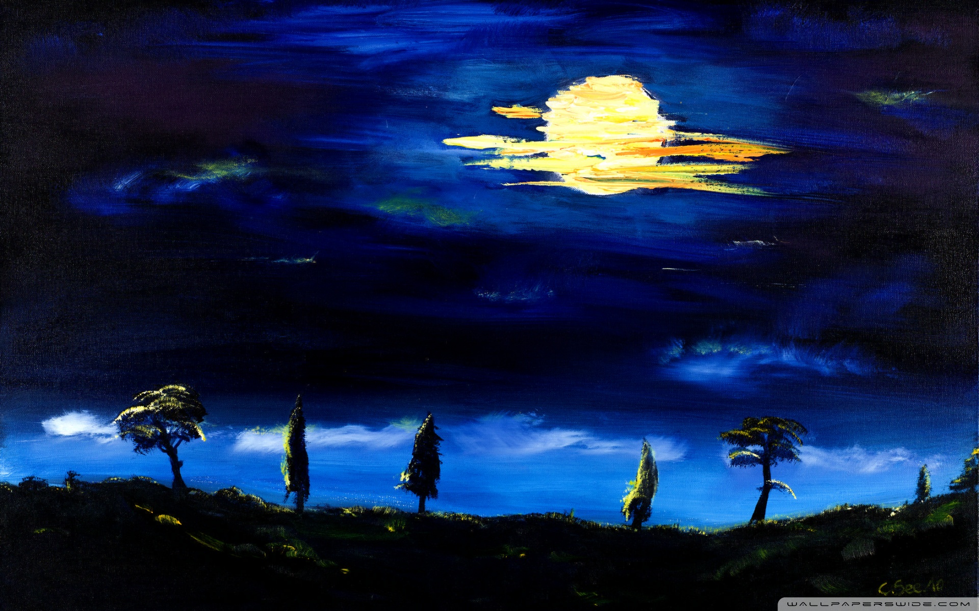 Night Painting Wallpapers - Wallpaper Cave