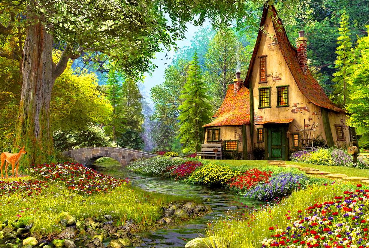 Pretty Countryside Cottage Wallpapers - Wallpaper Cave