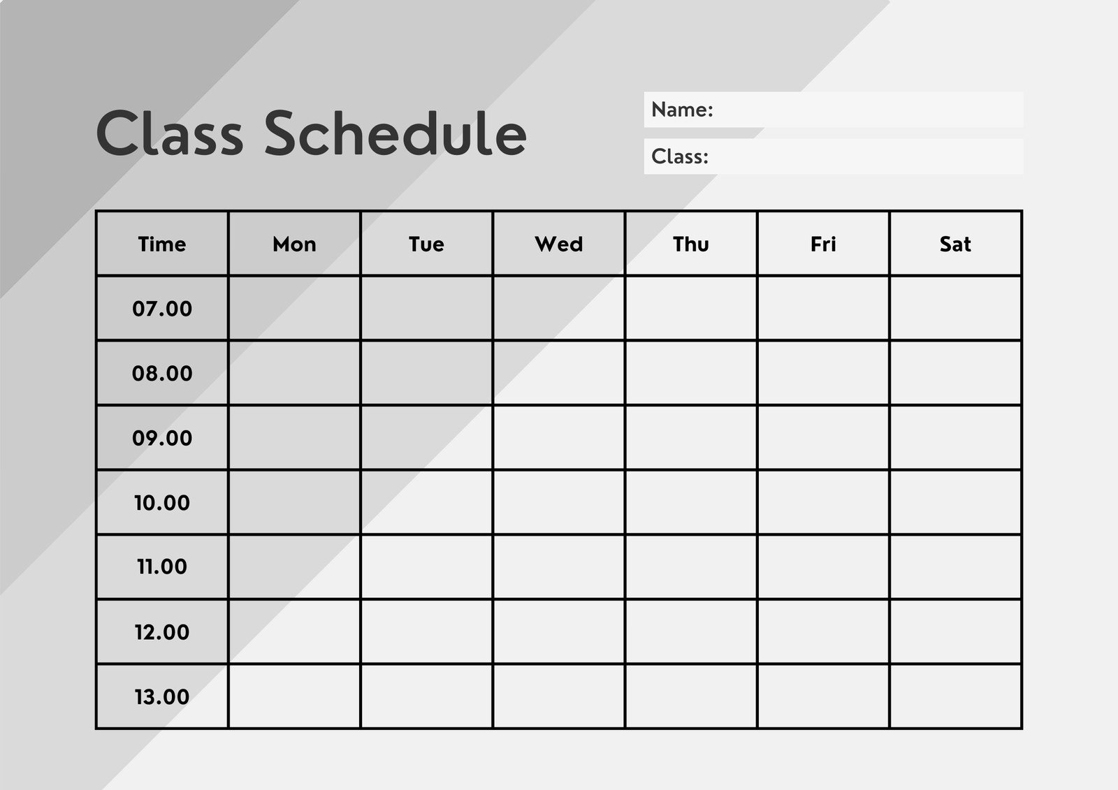 Free Printable Class Schedule Template Doctemplates Vrogue co