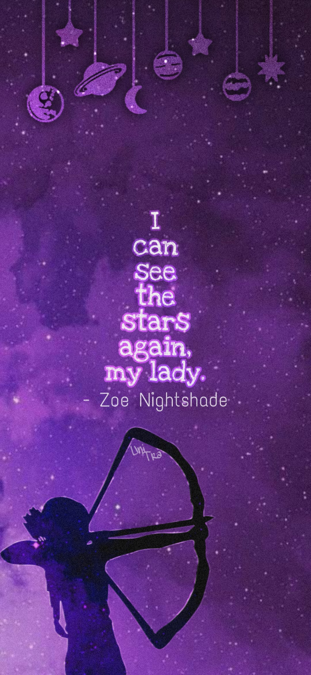 Zoe Nightshade Constellation New Digital World. Creative Collage With