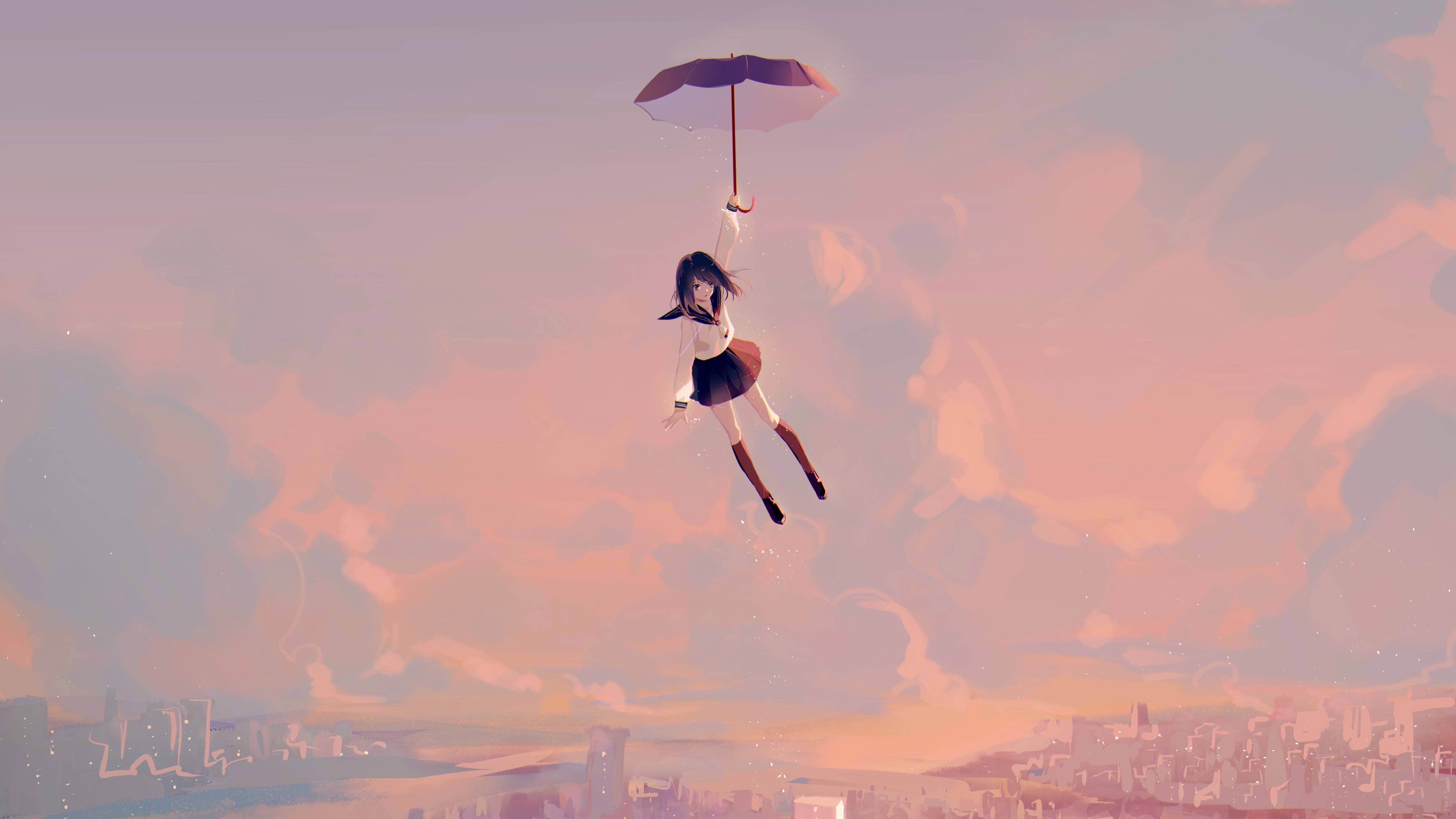Anime Flying Girls Wallpapers - Wallpaper Cave
