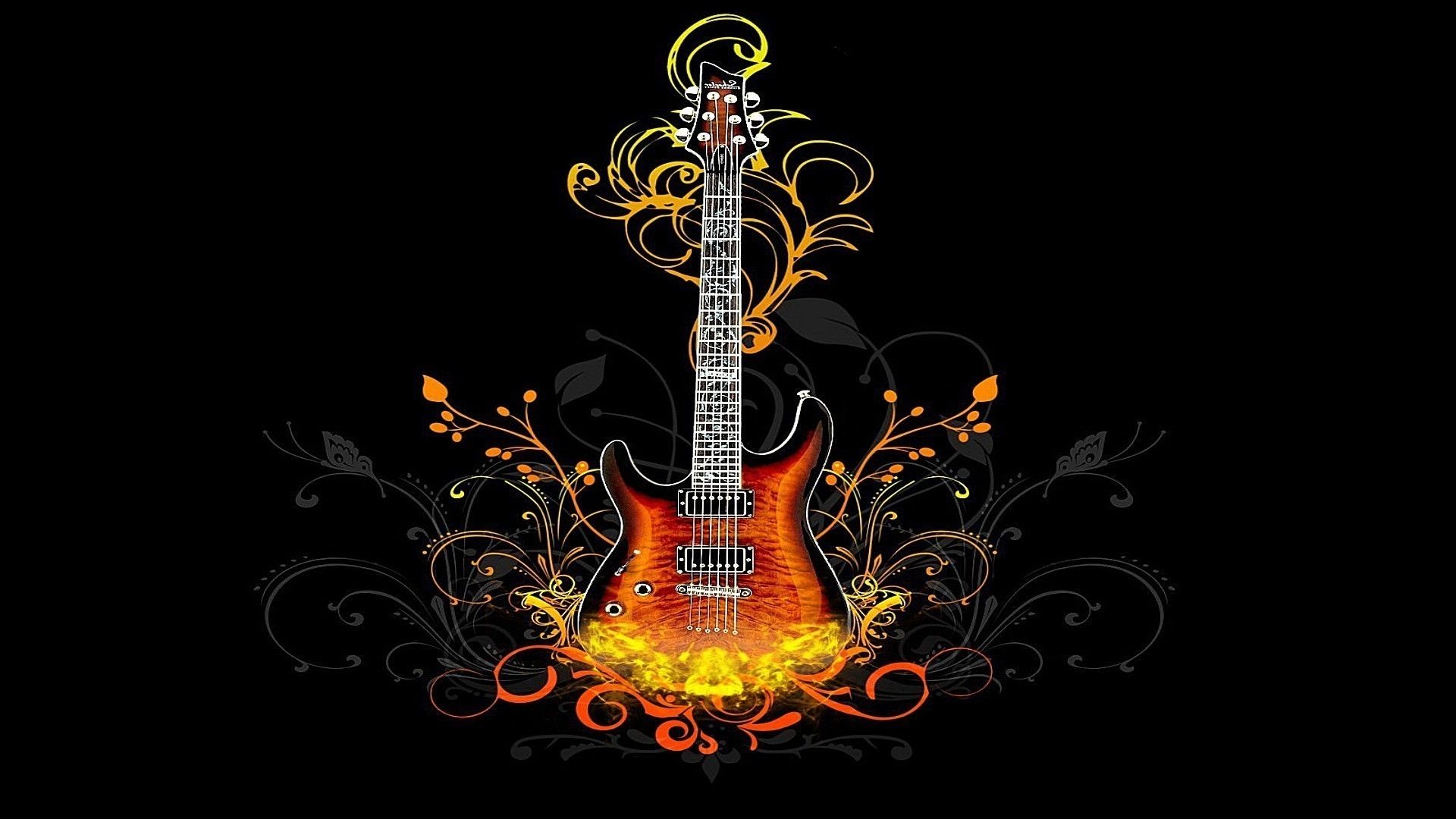 Guitar On Fire Wallpapers - Wallpaper Cave