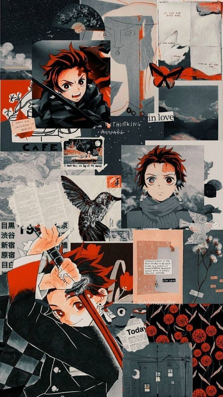 Tanjiro Kamado Collage Wallpapers - Wallpaper Cave