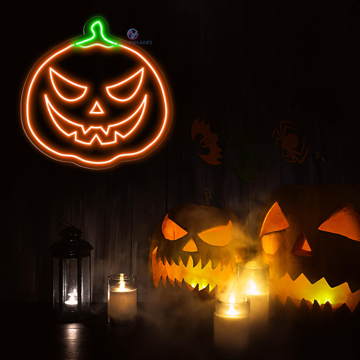 Halloween Pumkin Neon Wallpapers - Wallpaper Cave