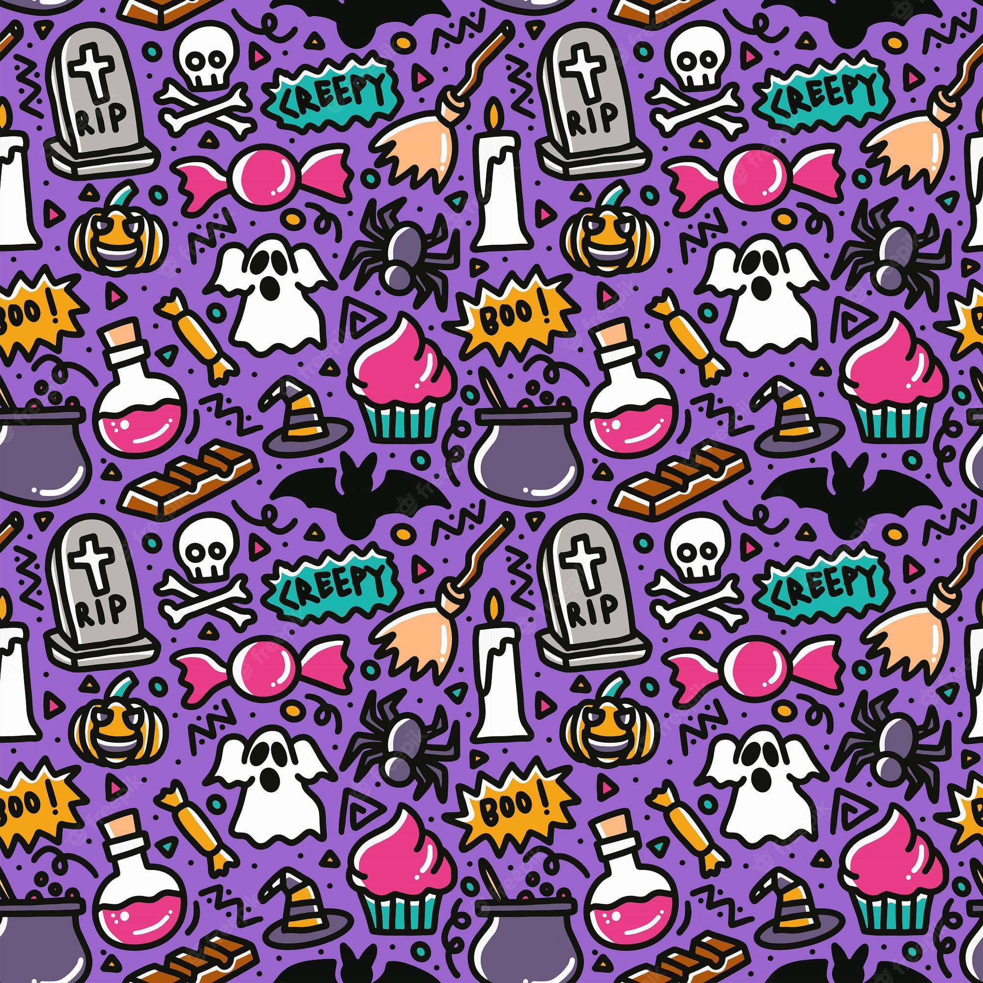 Halloween Doodles Wallpapers - Wallpaper Cave