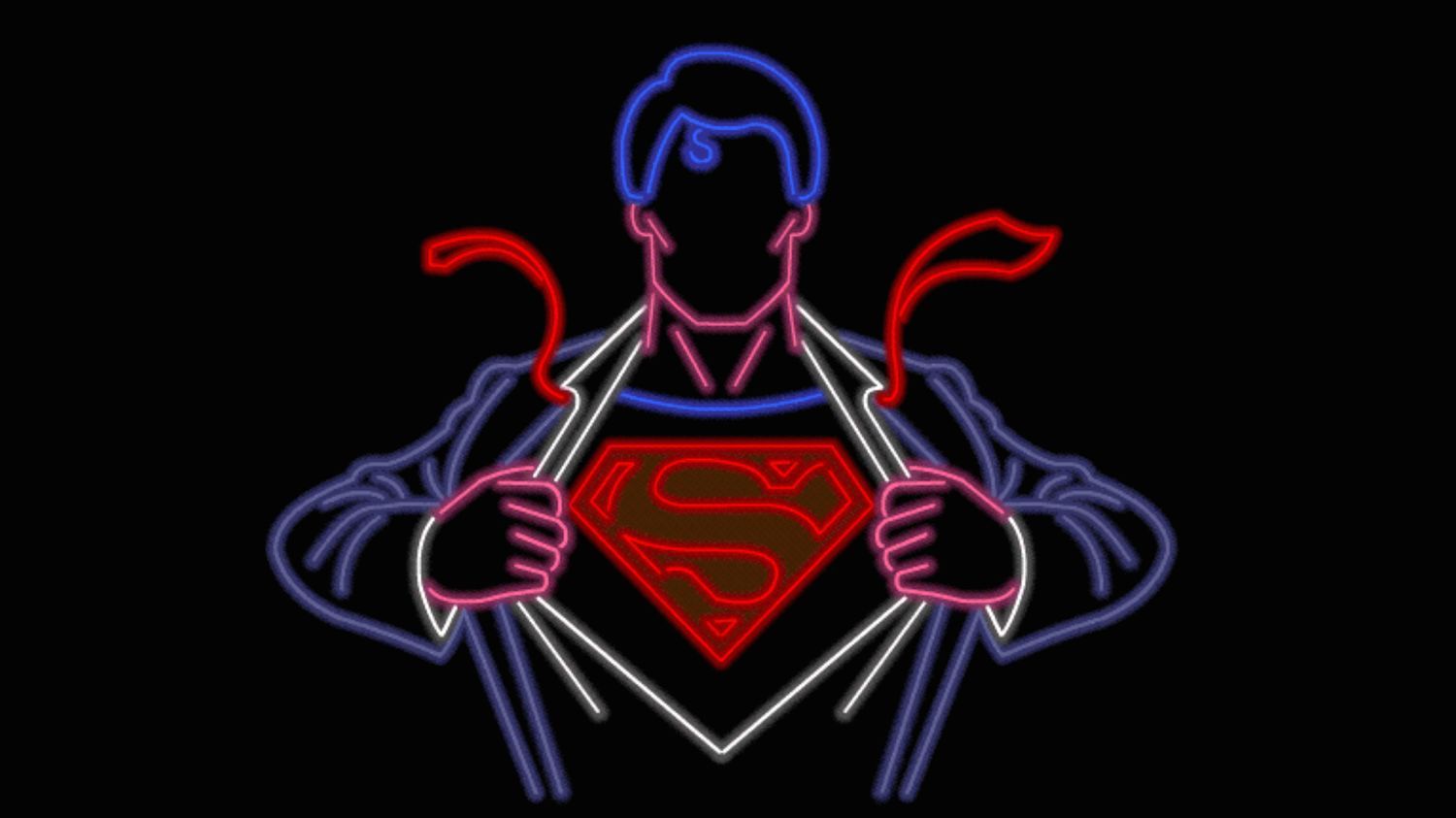 Superman Neon Wallpapers - Wallpaper Cave