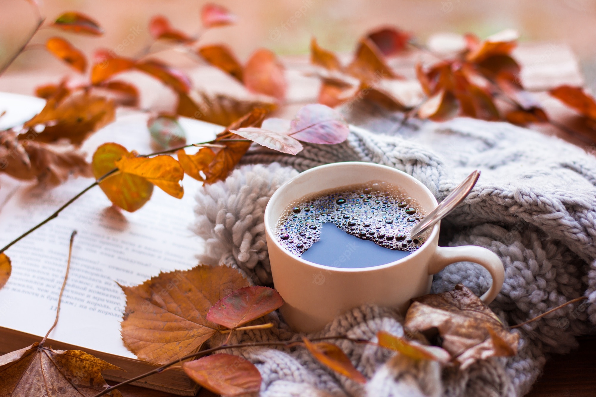 Autumn Leaves And Coffee Wallpapers - Wallpaper Cave