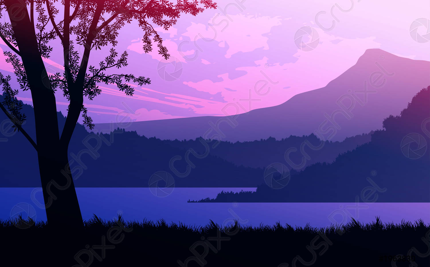 Vector River And Trees Wallpapers - Wallpaper Cave