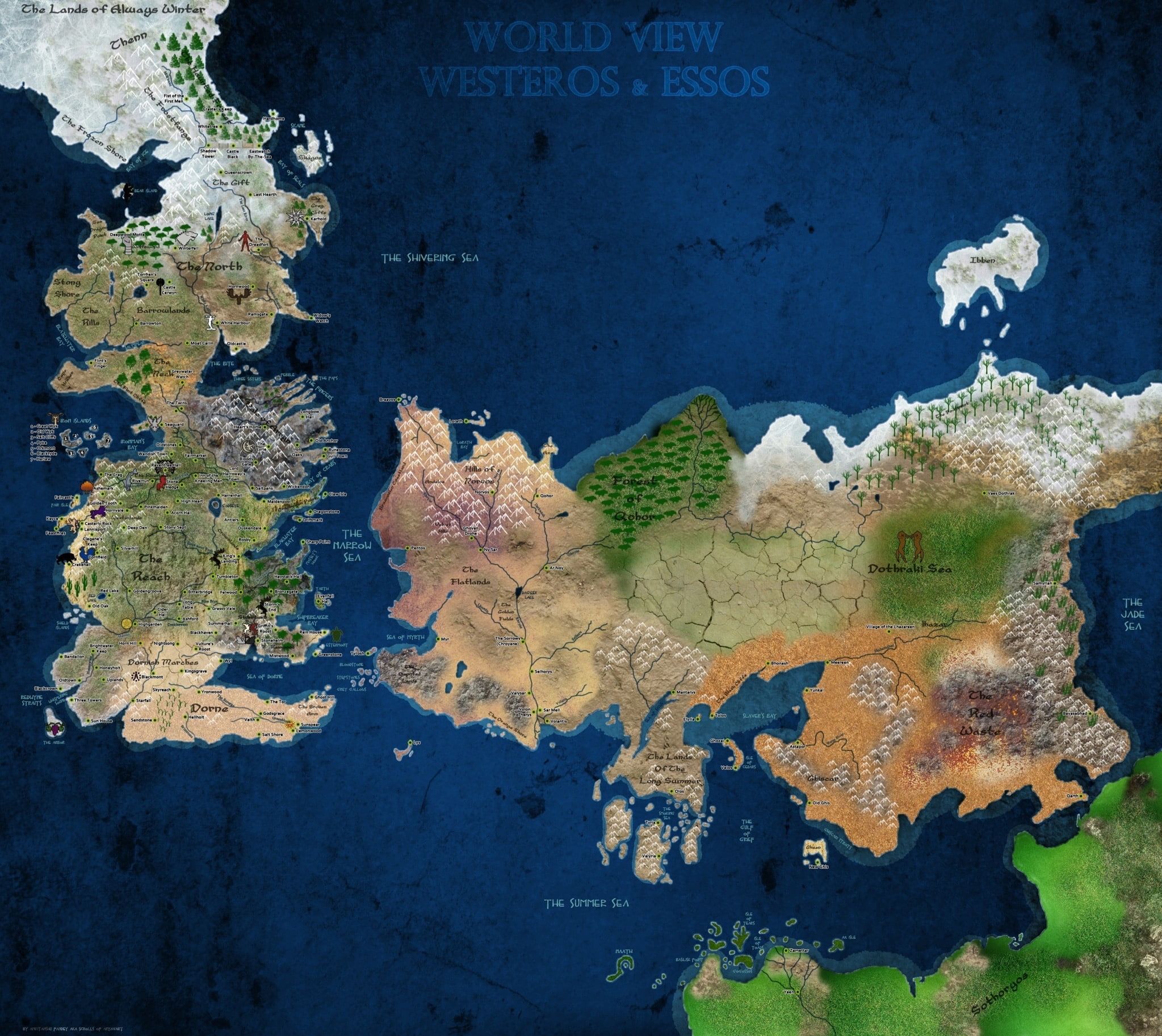 Westeros Map Desktop Wallpapers - Wallpaper Cave