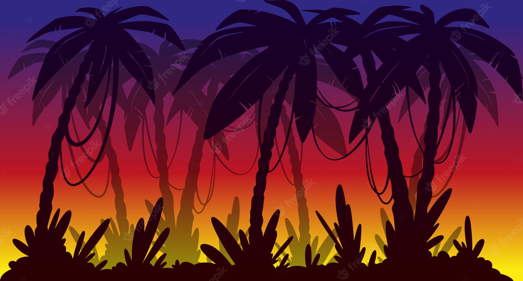 Aesthetic Tree Sunset Cartoon Wallpapers - Wallpaper Cave