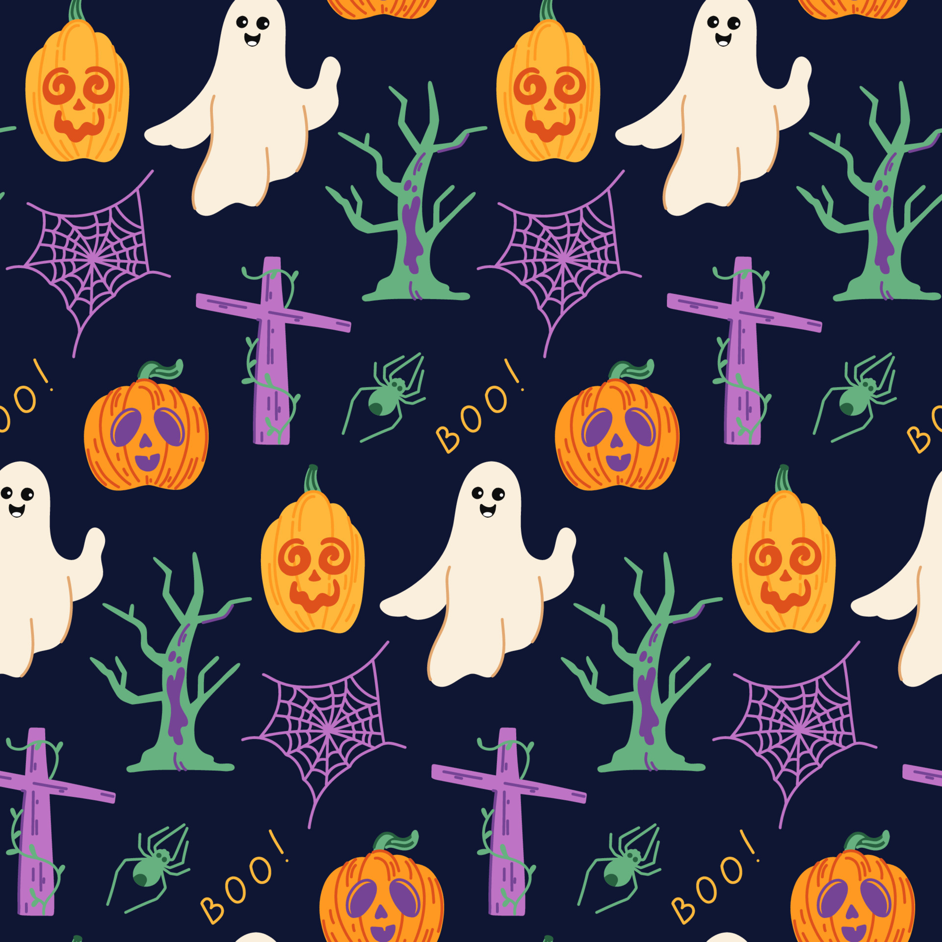 Cute Blue Halloween Wallpapers - Wallpaper Cave