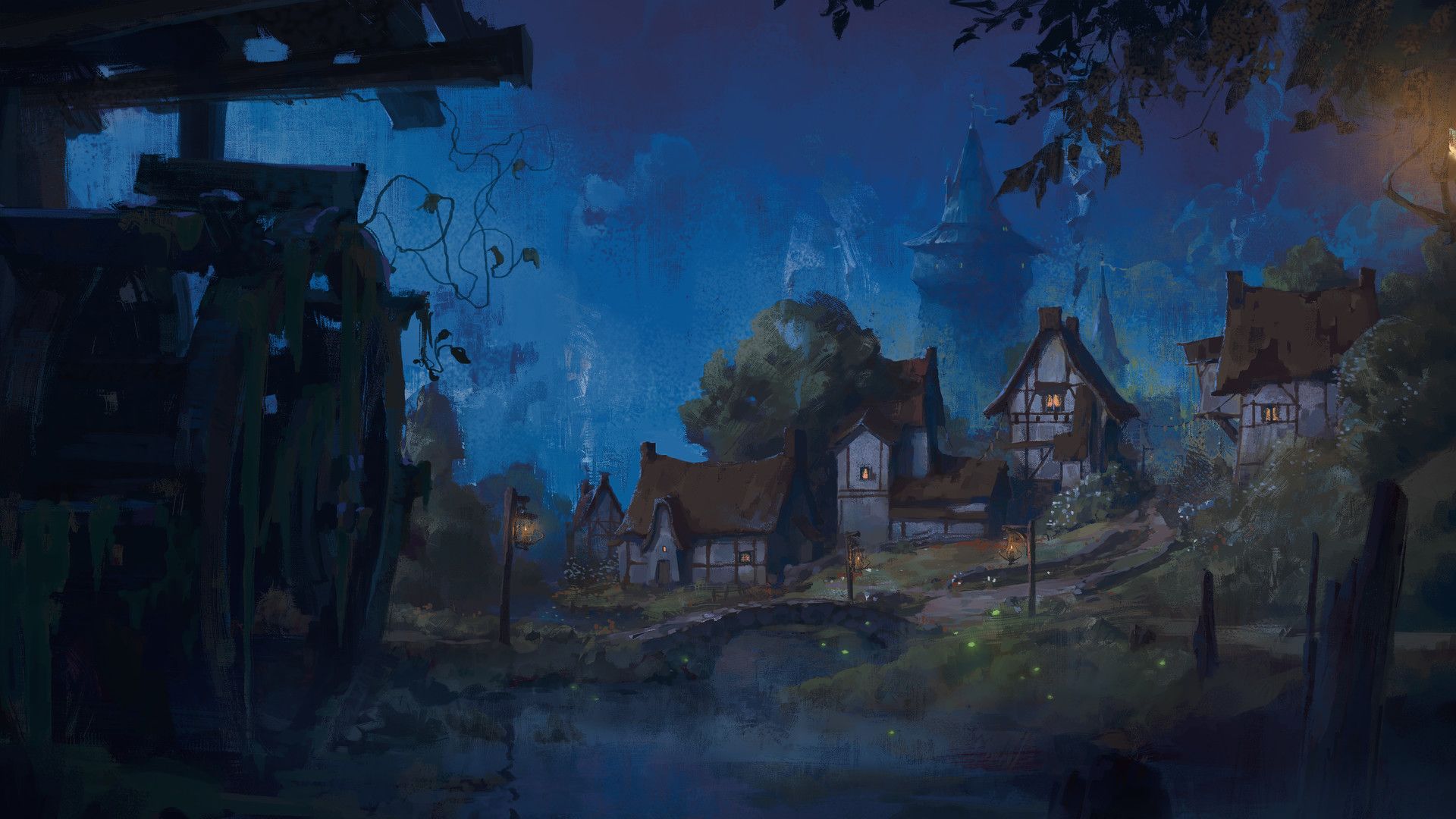 Summer Fantasy Village Wallpapers - Wallpaper Cave