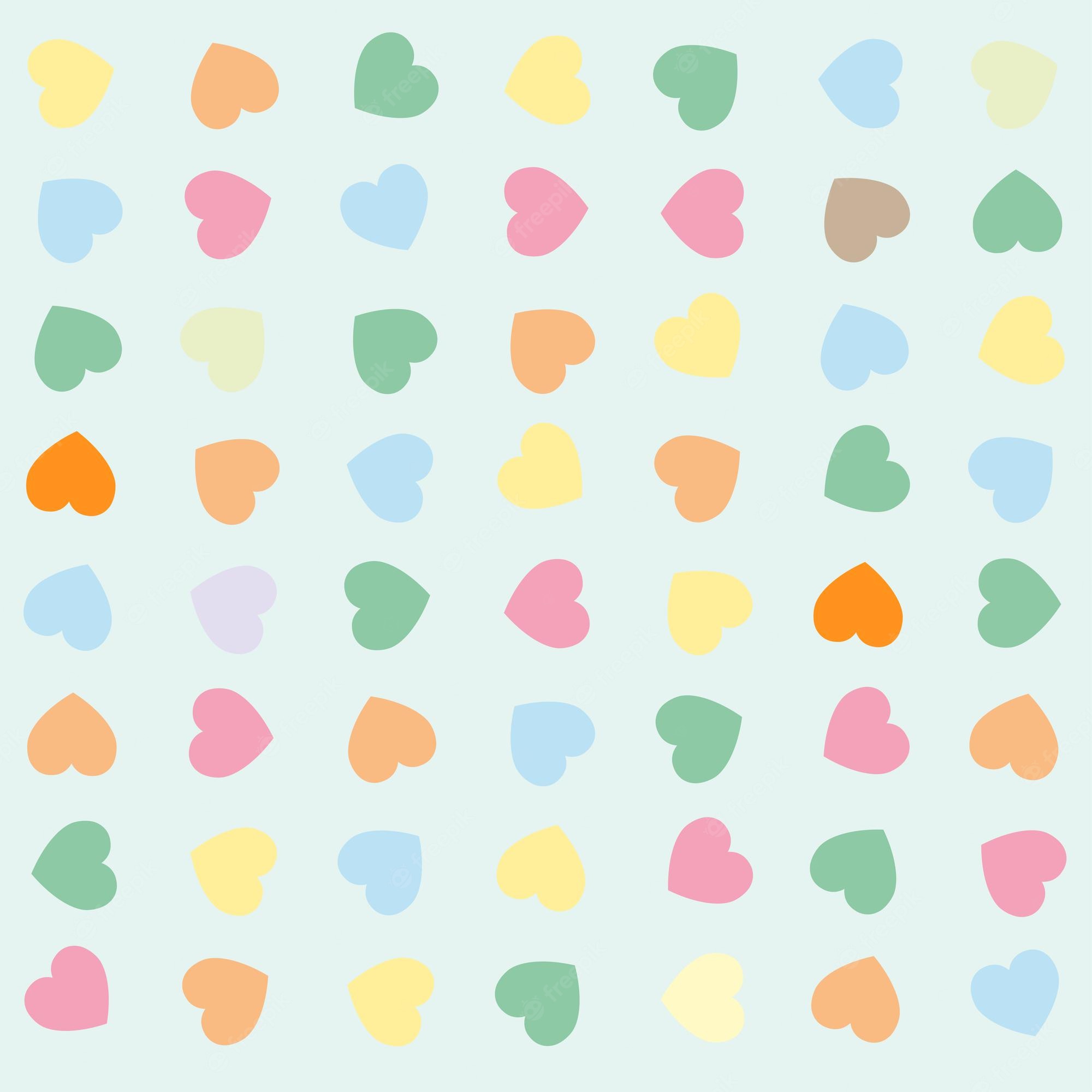 Pastel Color Hearts Wallpapers - Wallpaper Cave