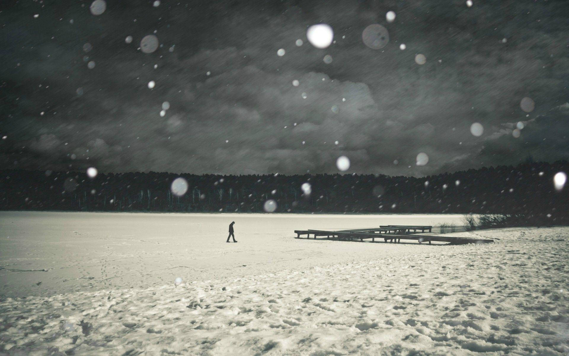 Alone Winter Dark Wallpapers - Wallpaper Cave