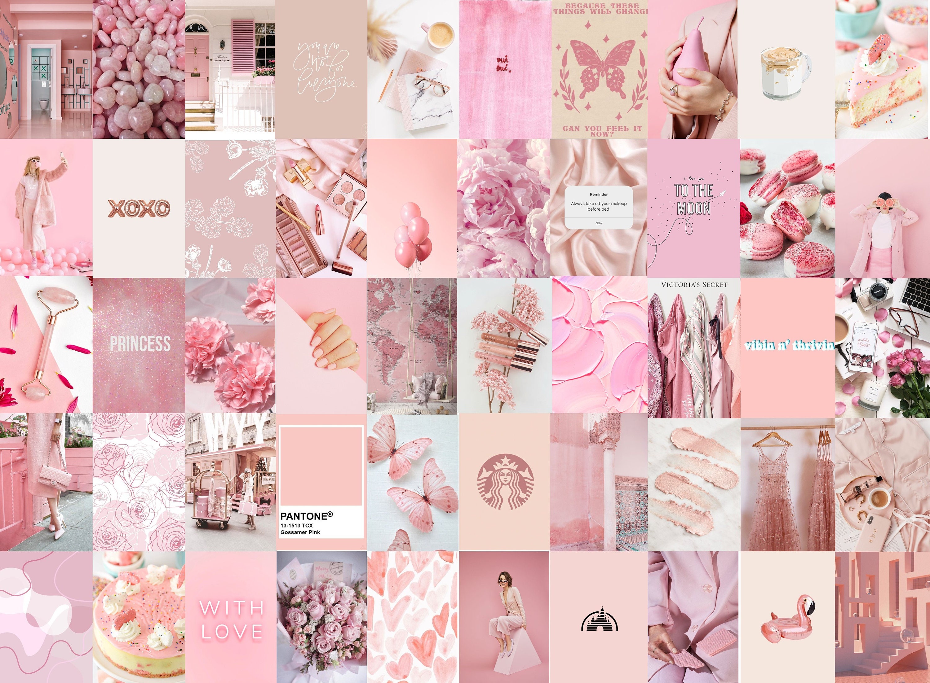 Light Pink Aesthetic Collage Wallpapers - Wallpaper Cave
