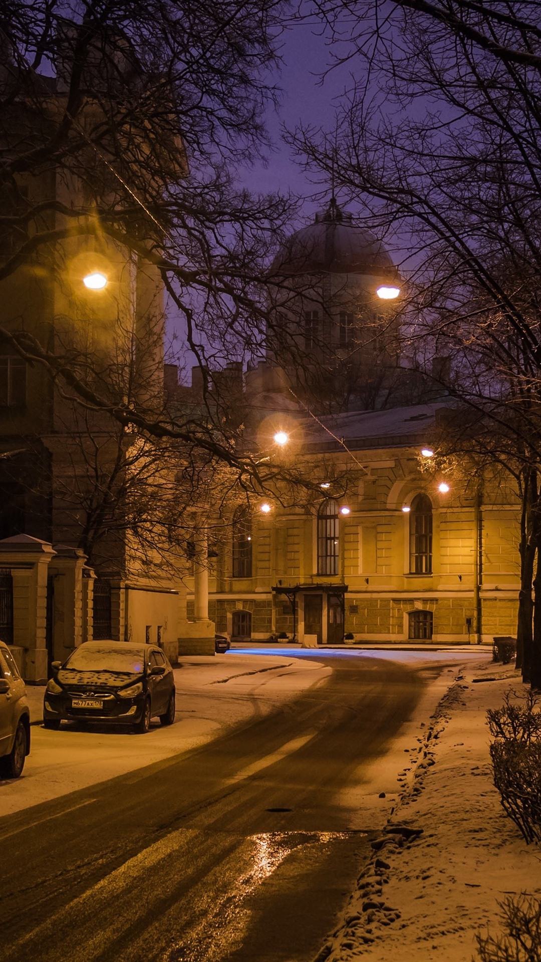 Winter Car Lights Night Wallpapers - Wallpaper Cave