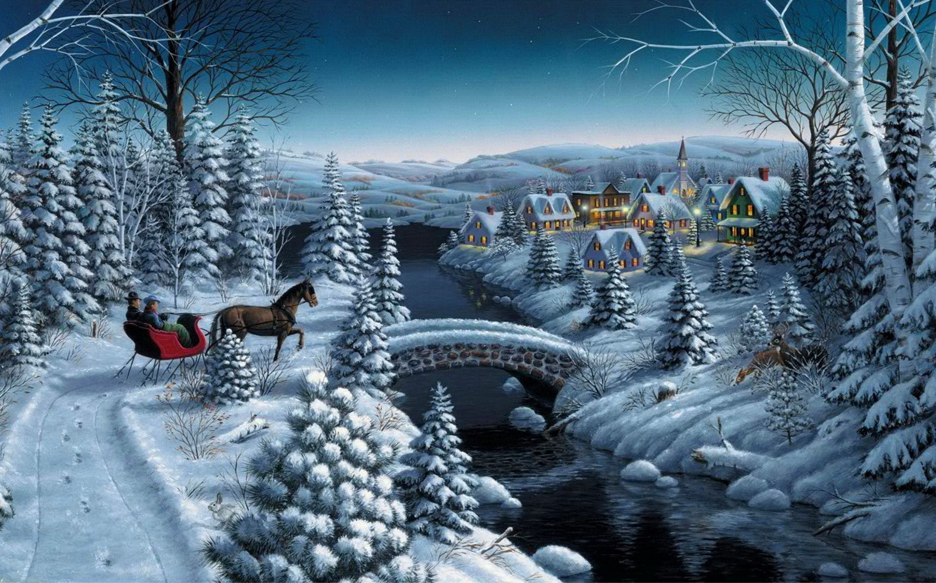 Winter Night Peace Wallpapers - Wallpaper Cave