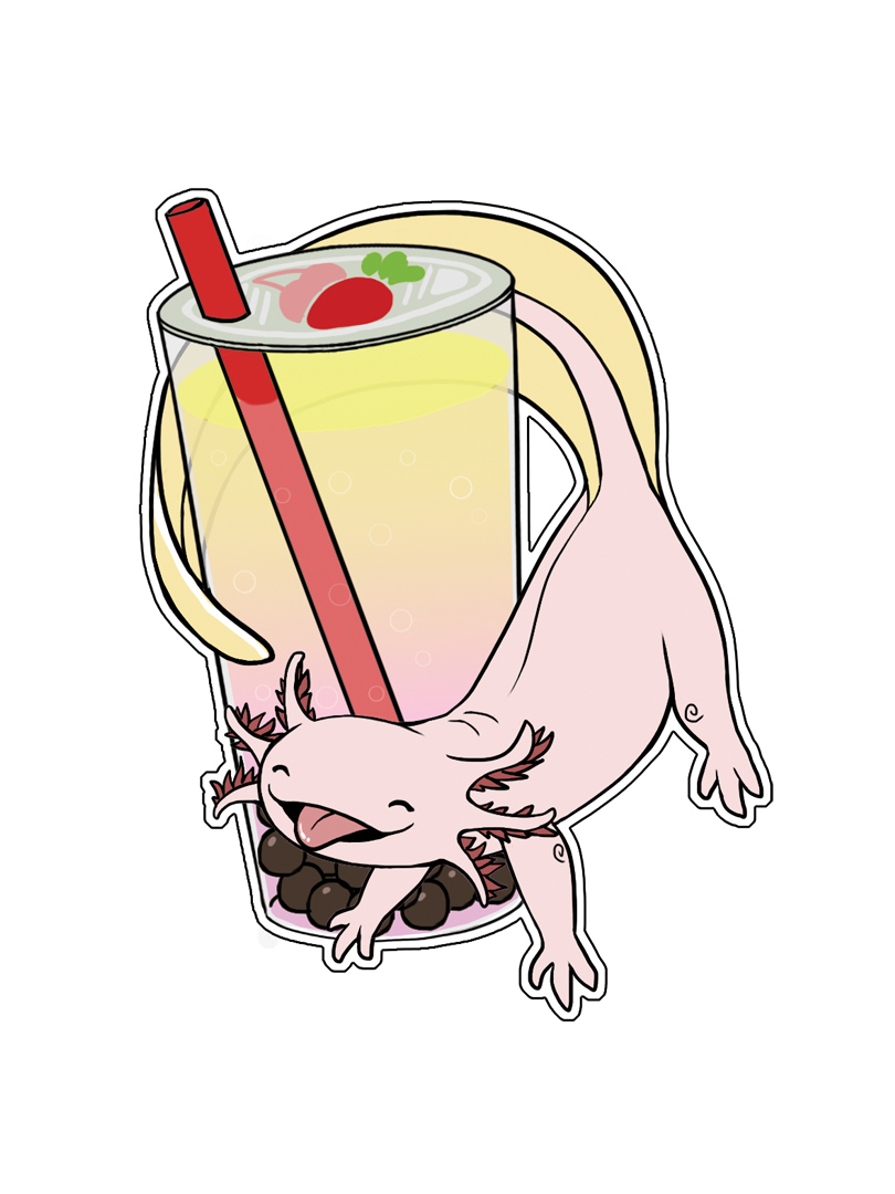 Axolotl Boba Wallpapers - Wallpaper Cave