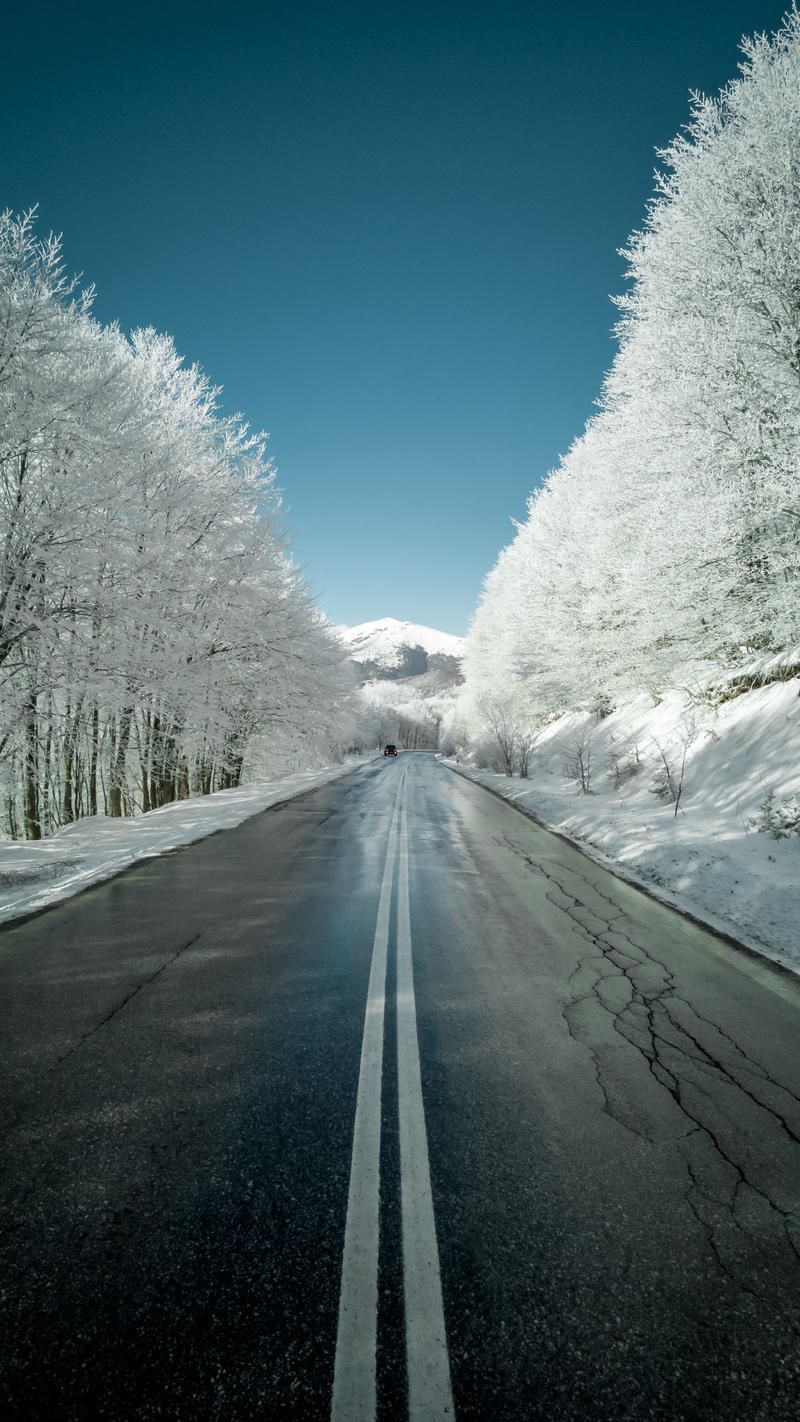 Winter On The Road Wallpapers - Wallpaper Cave