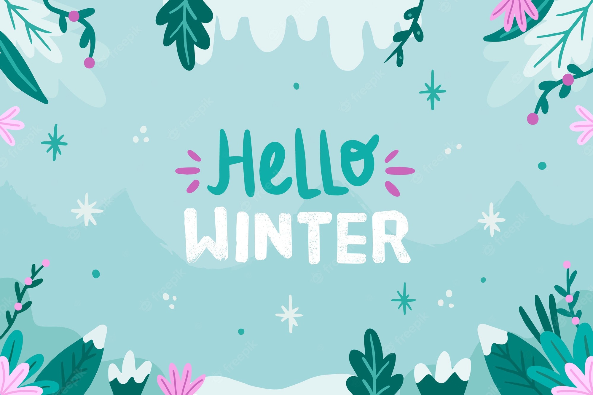 Hello Winter Cartoon Wallpapers - Wallpaper Cave