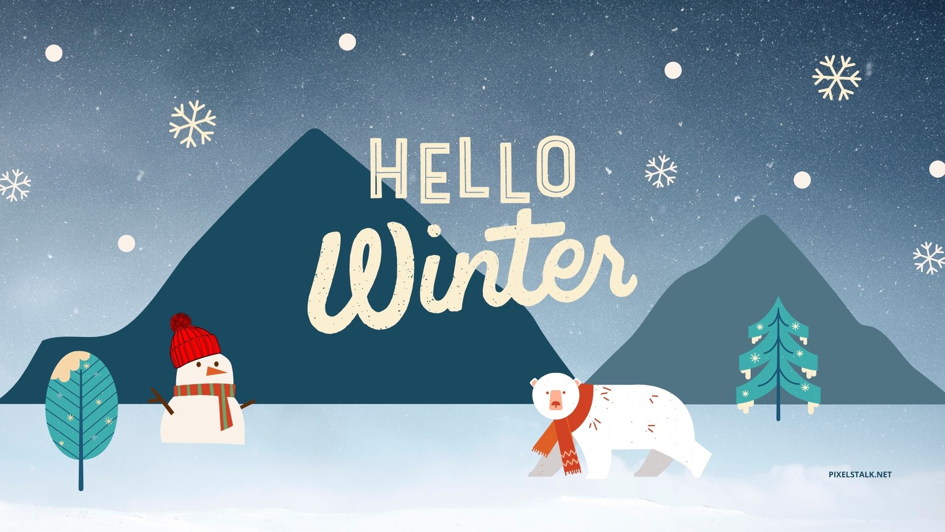 Hello Winter Cartoon Wallpapers - Wallpaper Cave