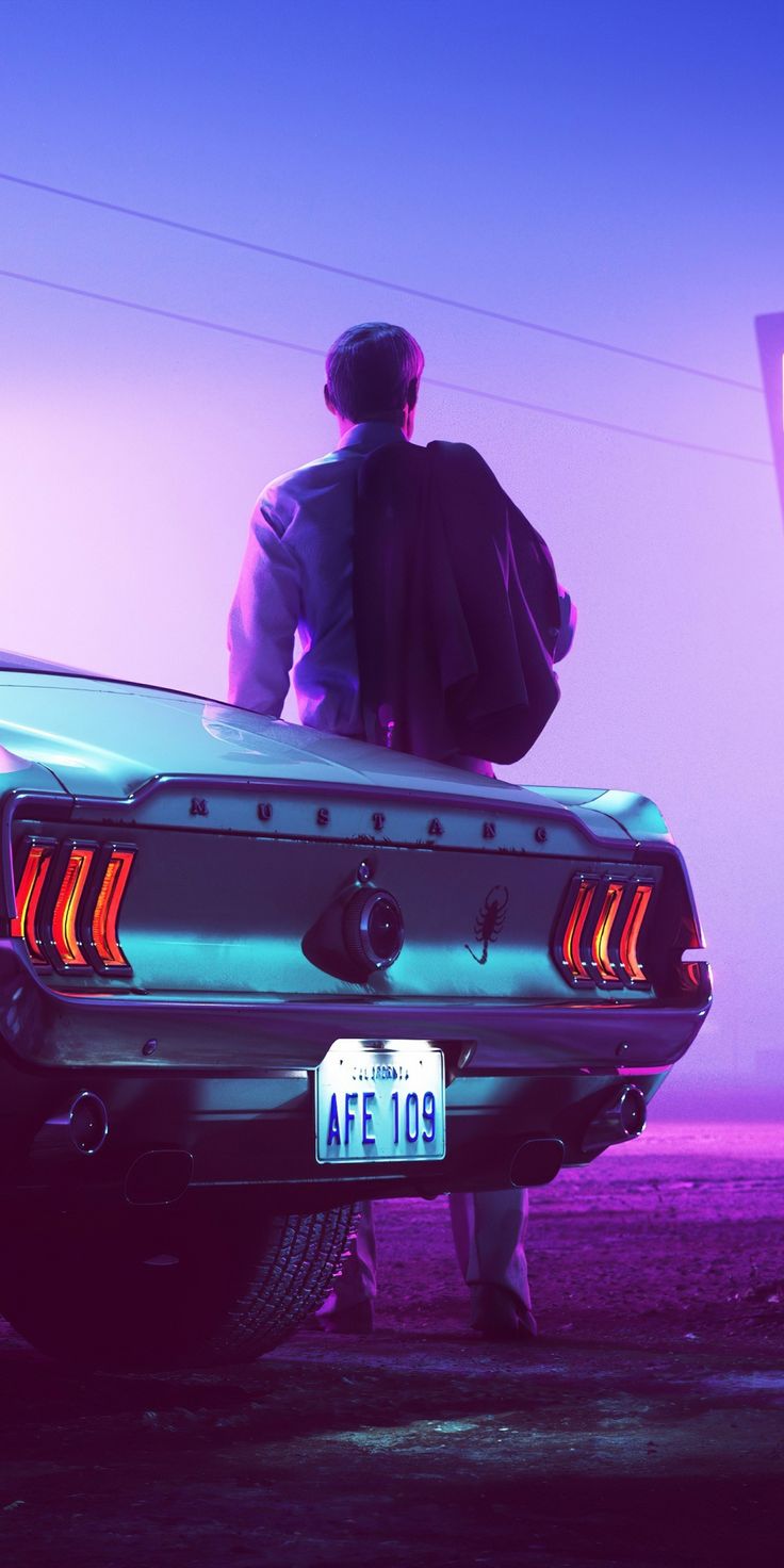 Retro Muscle Car Neon Wallpapers - Wallpaper Cave