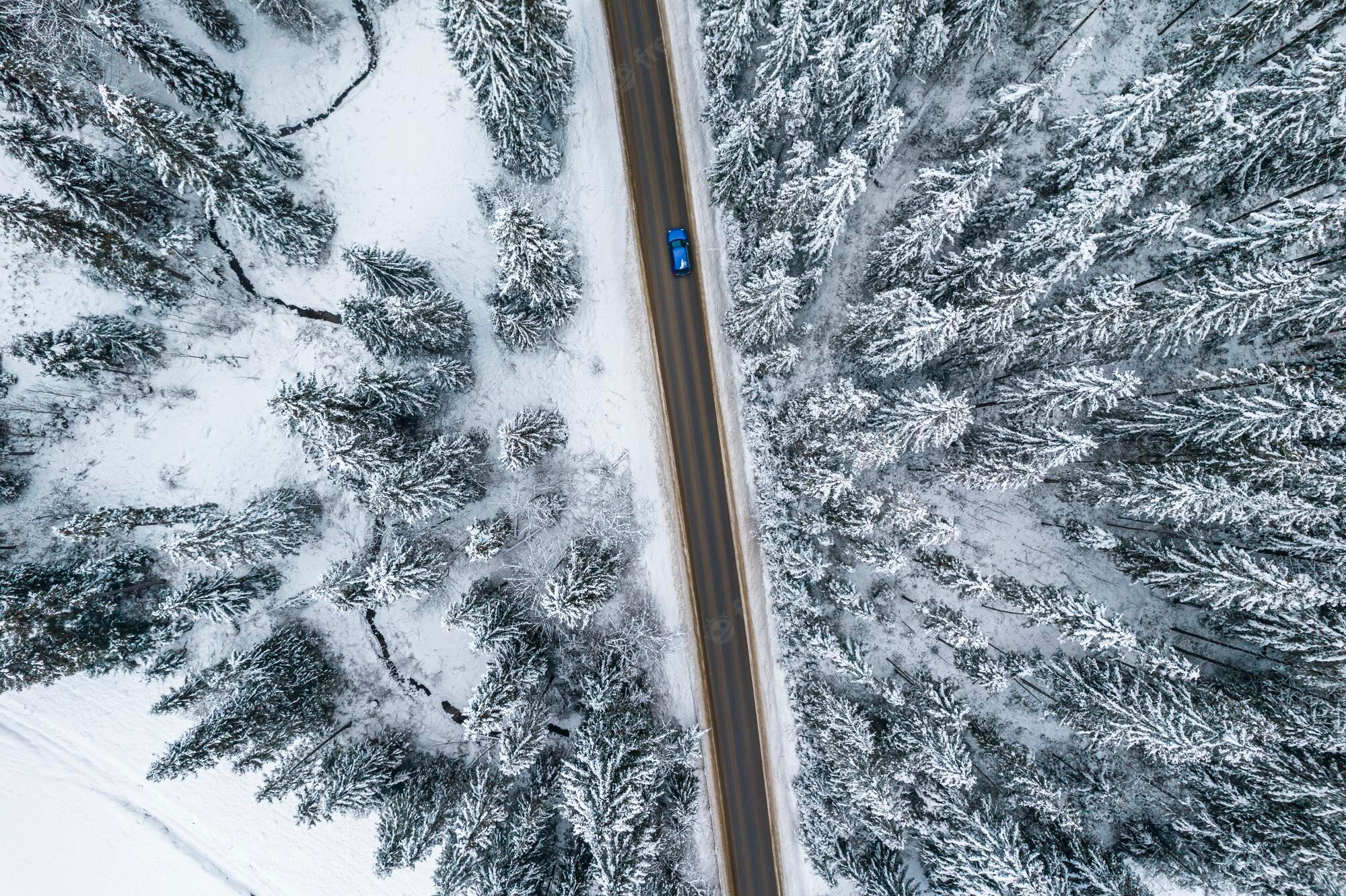 Drone Winter Road Wallpapers - Wallpaper Cave