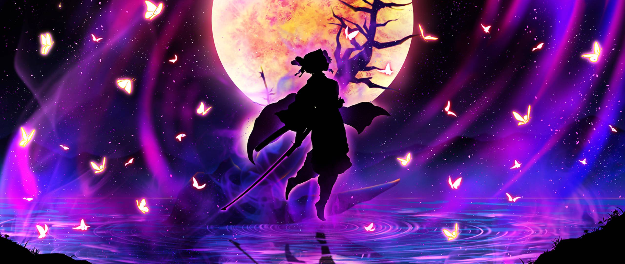 Desktop Purple Demon Slayer Wallpapers - Wallpaper Cave