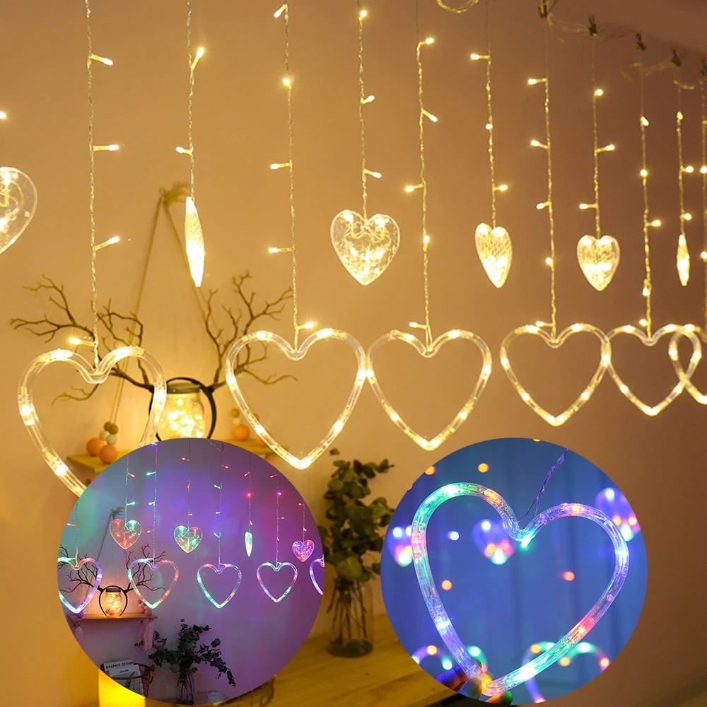 Led Light Heart Christmas Wallpapers - Wallpaper Cave