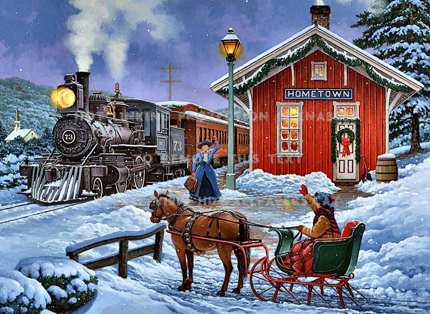 Train Station Christmas Wallpapers - Wallpaper Cave