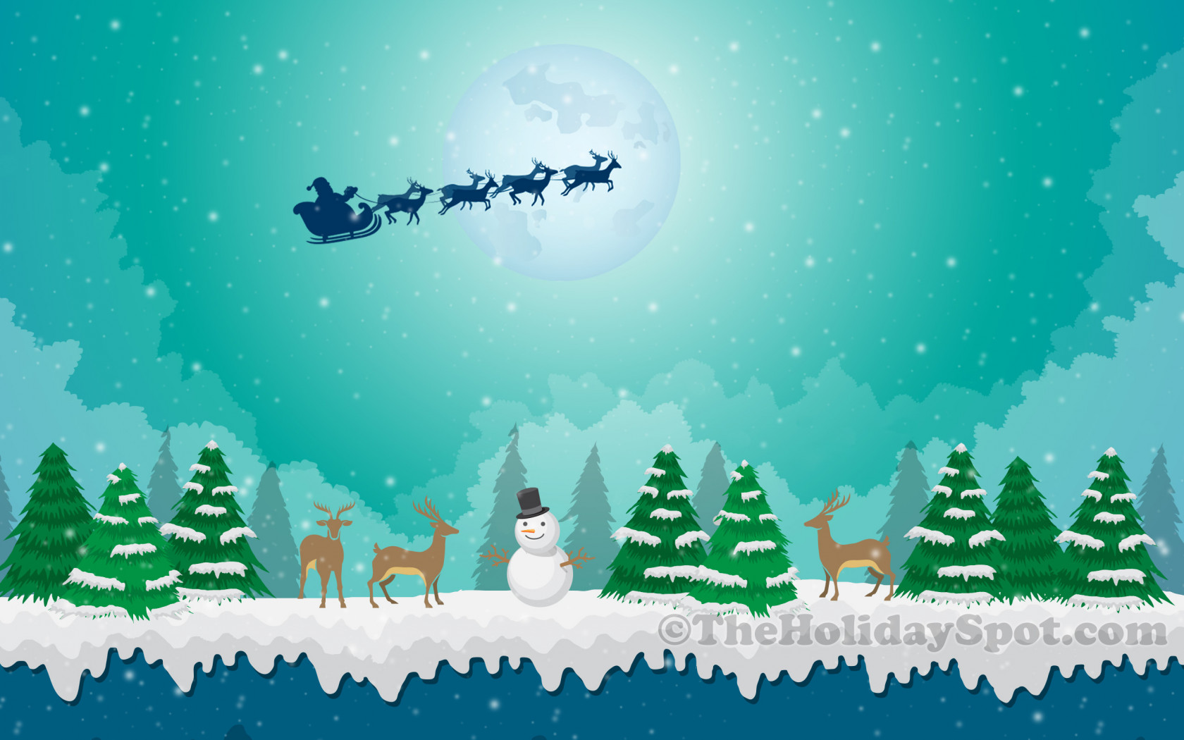 Snowy Christmas Landspace Wallpapers - Wallpaper Cave