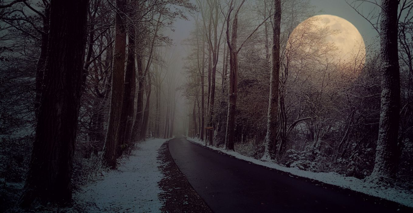 Winter Moon Desktop Wallpapers - Wallpaper Cave