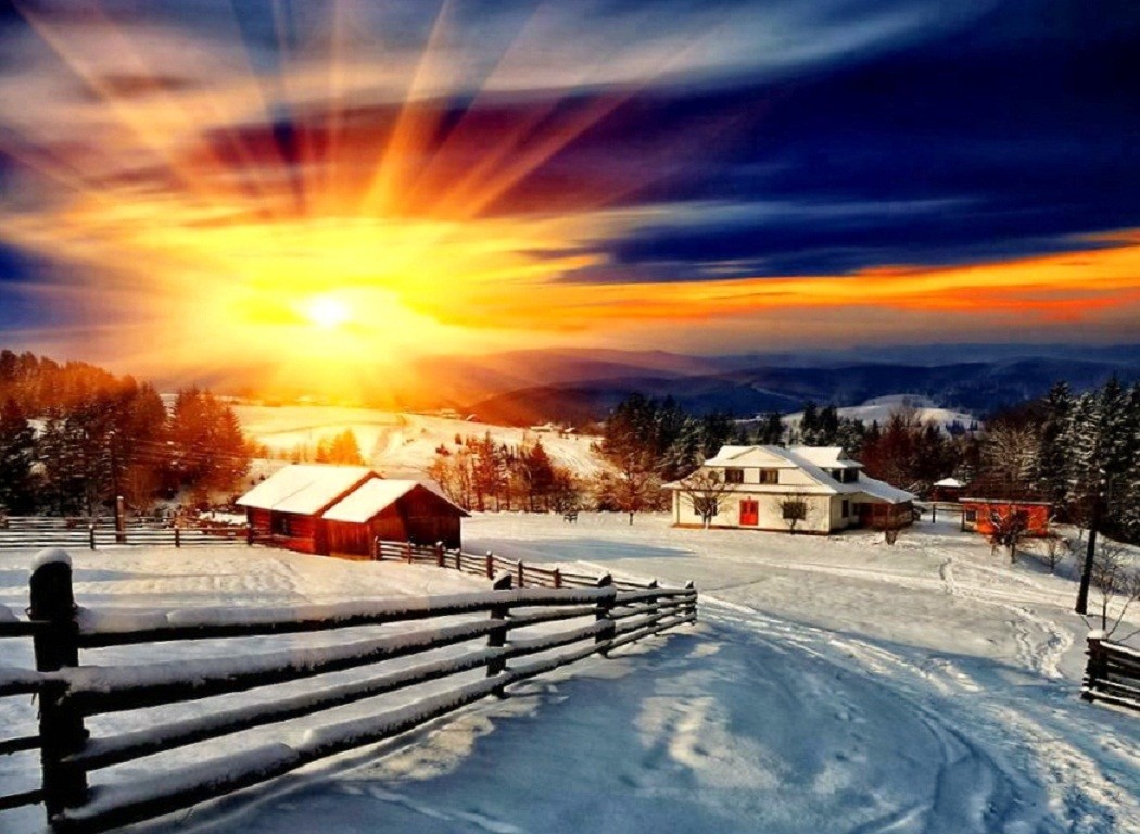 Winter Rural Scenes Wallpapers - Wallpaper Cave