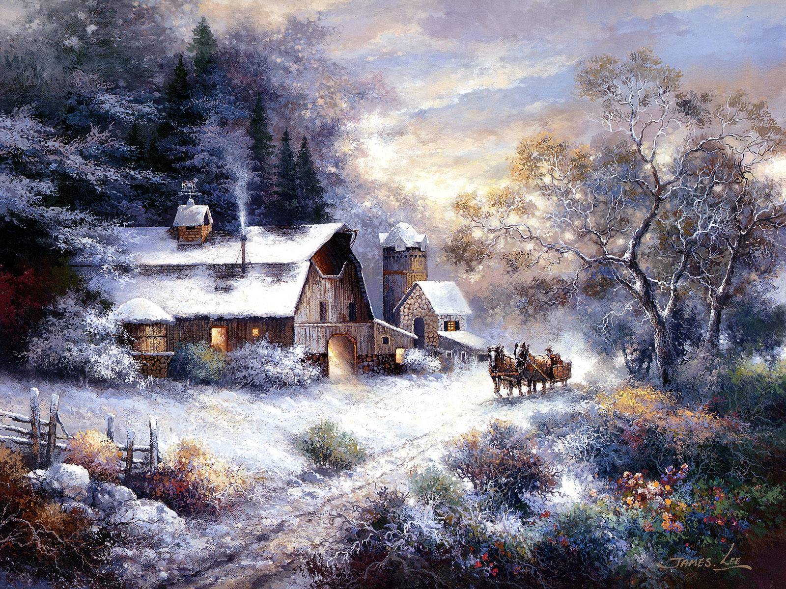 Winter Rural Scenes Wallpapers - Wallpaper Cave