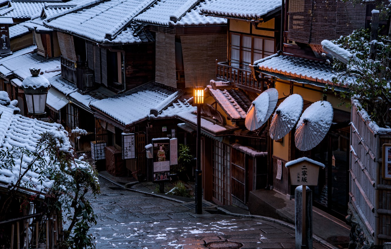 Japanese Winter Street Wallpapers - Wallpaper Cave
