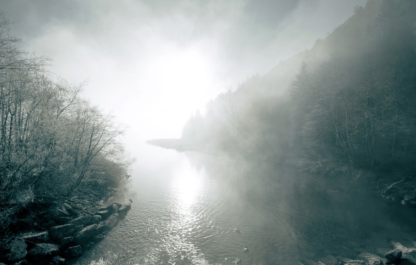 Winter Foggy River Wallpapers - Wallpaper Cave