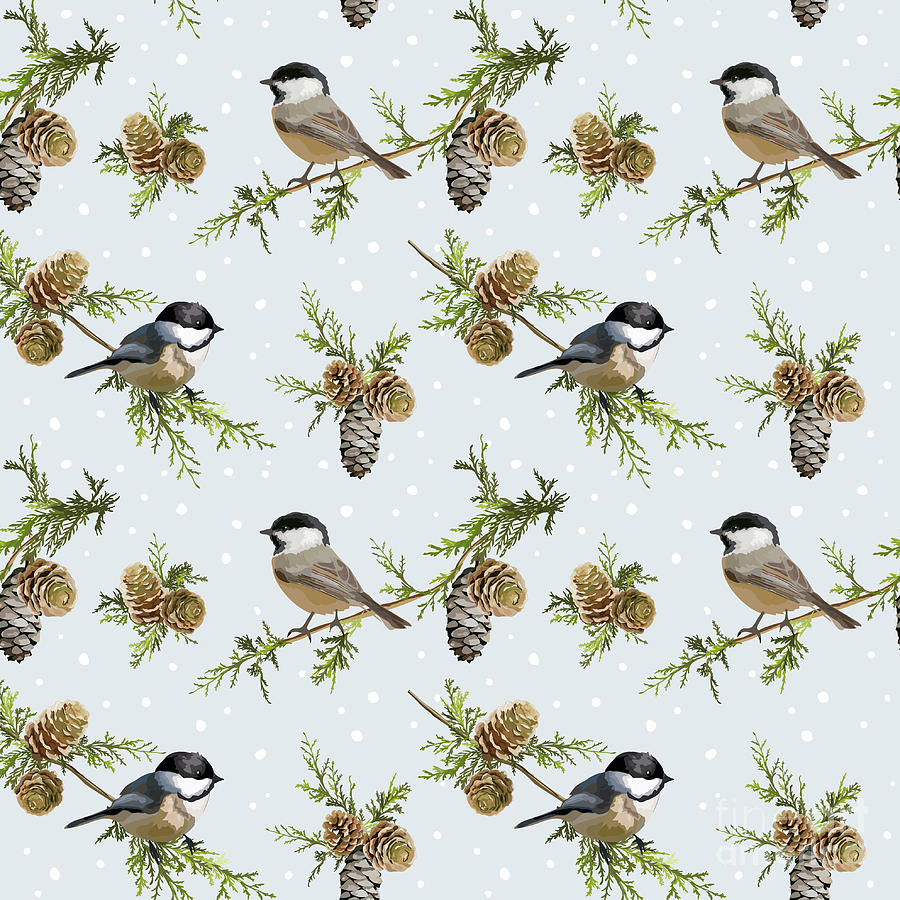 Winter Bird Pattern Wallpapers - Wallpaper Cave